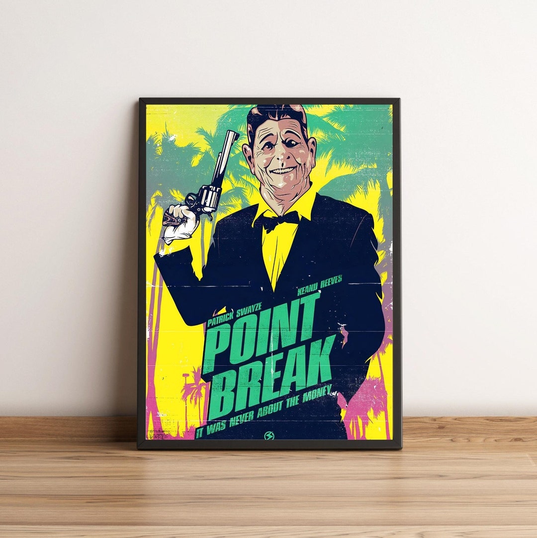 Point Break Poster, Vintage Movie Poster, Minimalist Art, Retro Modern ...