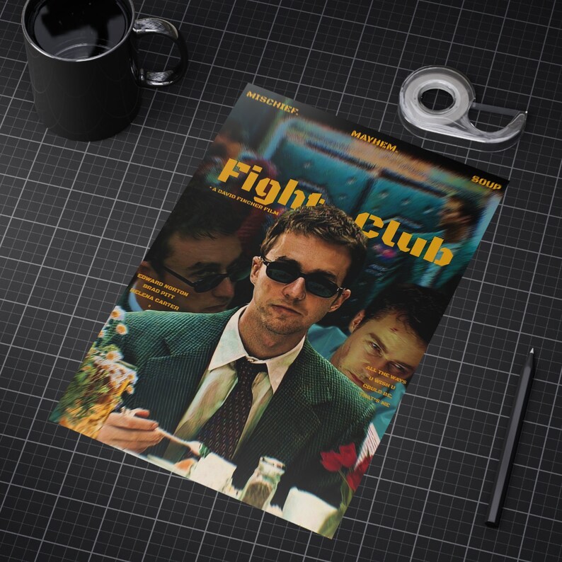 Fight Club Poster, Fight Club Wall Art, Art Print, Wall Decor, Tyler ...