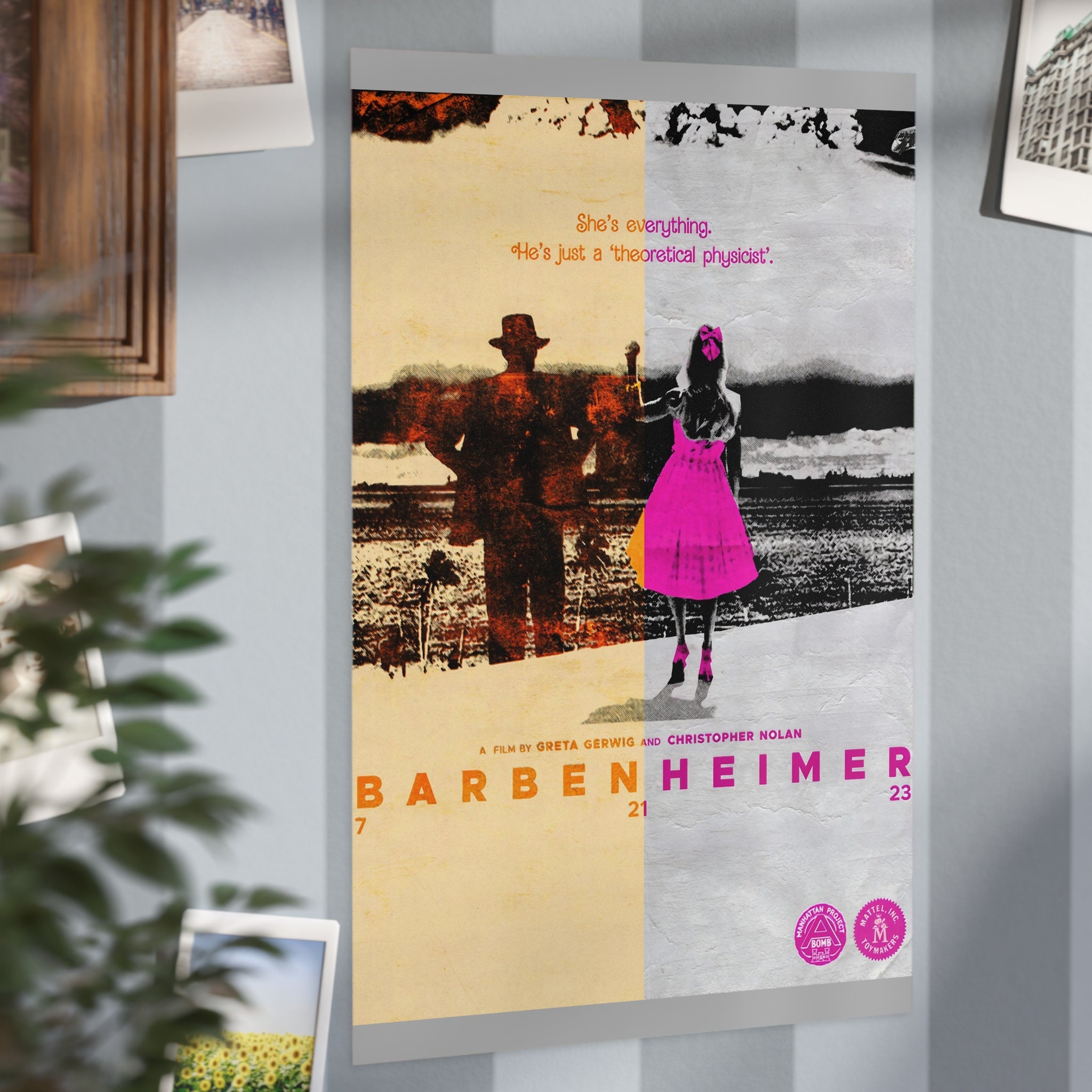BarbEinheimer Poster, Barbie Movie Poster, Oppenheimer Poster, 2023 ...