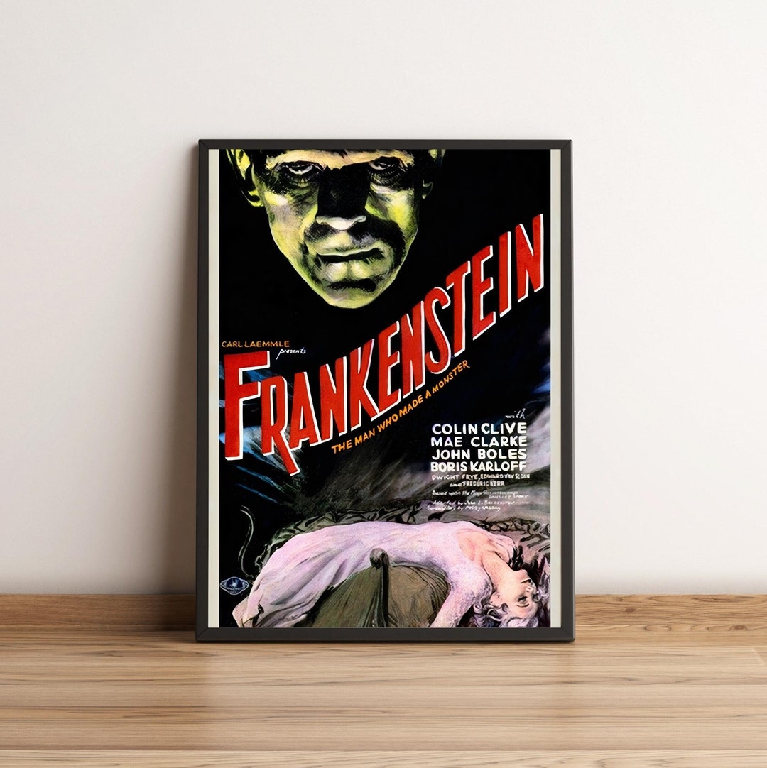 Frankestein Poster, Retro Vintage Poster, Movie Poster, Retro Vintage ...