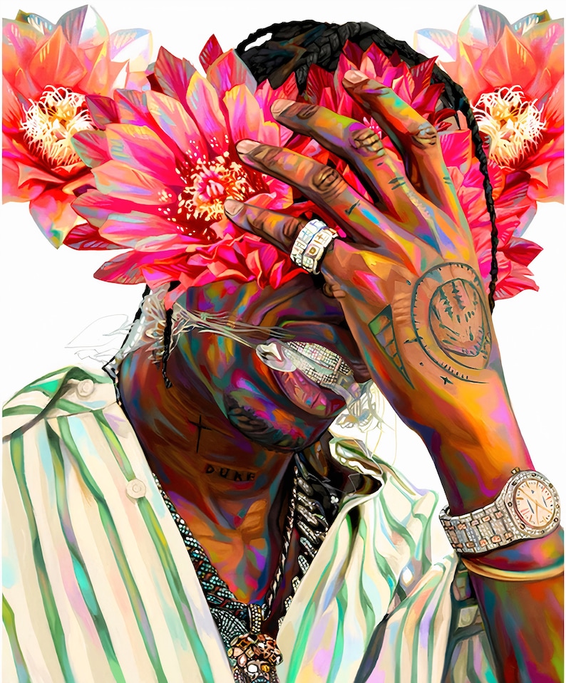 Travis Scott Poster, Travis Scott Wall Art, Travis Scott Art Print ...