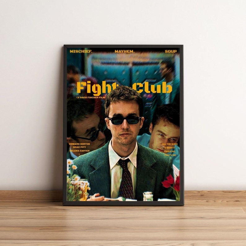 Fight Club Poster, Fight Club Wall Art, Art Print, Wall Decor, Tyler ...
