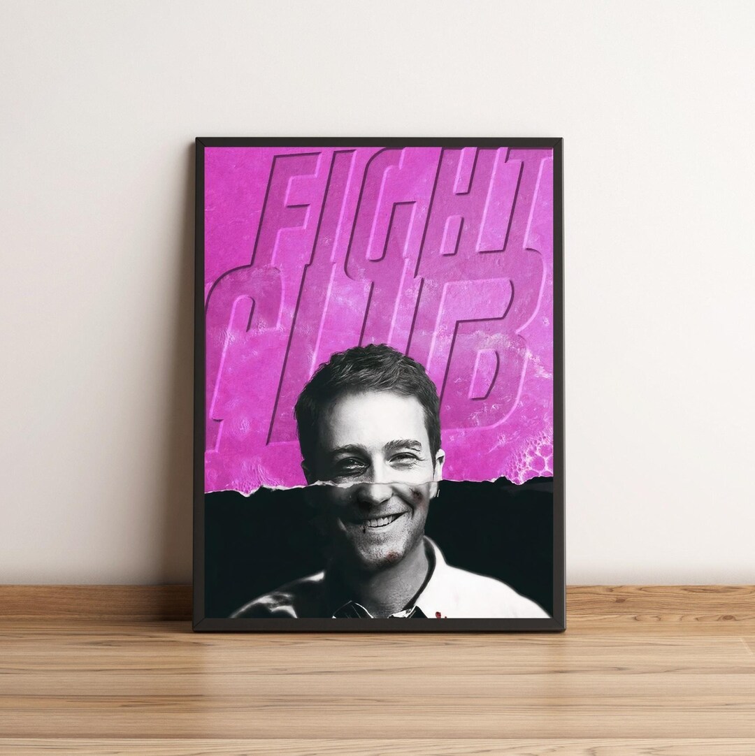 Fight Club Poster, Tyler Durden Poster, Brad Pitt Wall Art, Fight Club ...