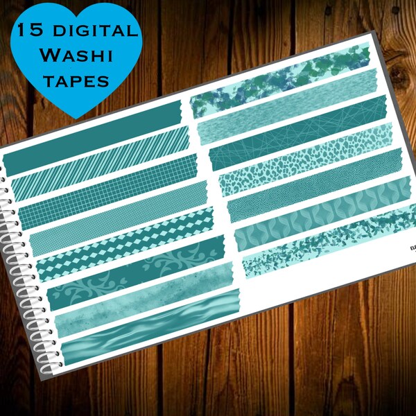 Teal Washi Tape - Etsy