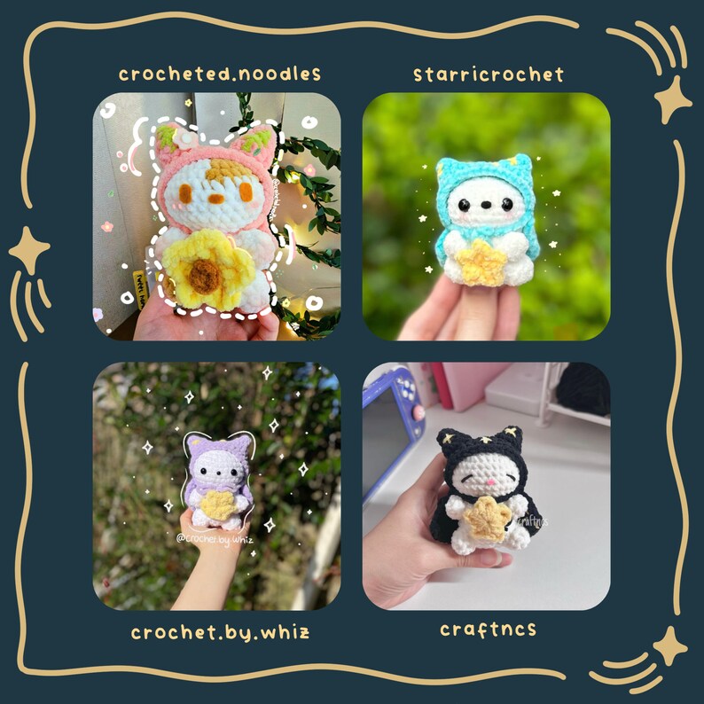 Celestial Kitty Crochet Pattern | Amigurumi Pattern | [not a Physical ...