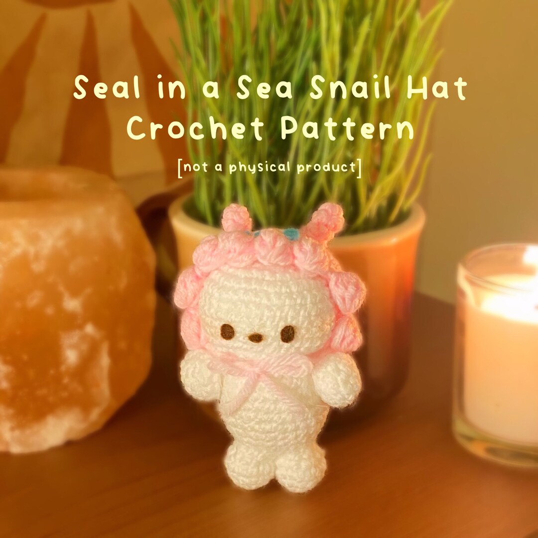 Seal in a Sea Snail Hat Crochet Pattern | Crochet | Amigurumi - Etsy
