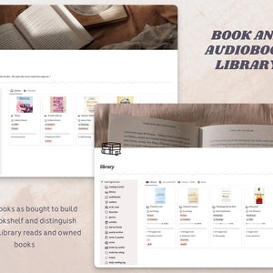 Notion Book Tracker Light Academia Digital Reading Journal Template Reading Challenge Book ...