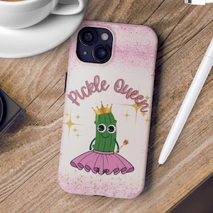 Pickle Queen Pink Gold Sparkle Tough Phone Case for iPhone 13/14/15 ...