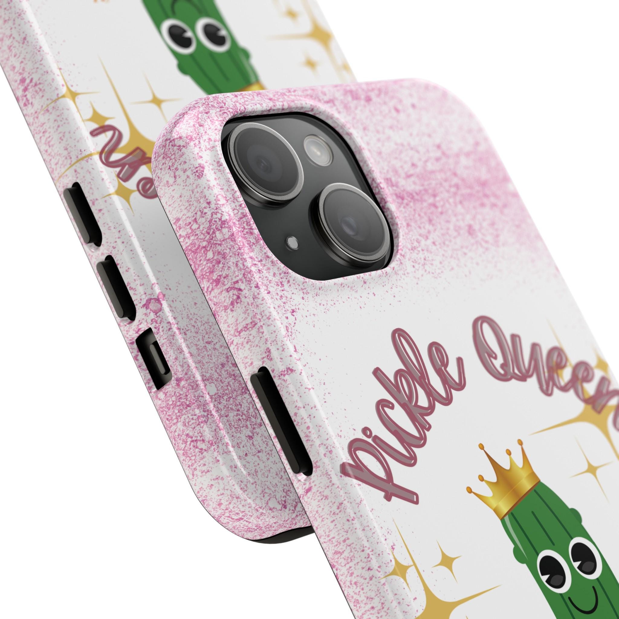 Pickle Queen Pink Gold Sparkle Tough Phone Case for iPhone 13/14/15 ...