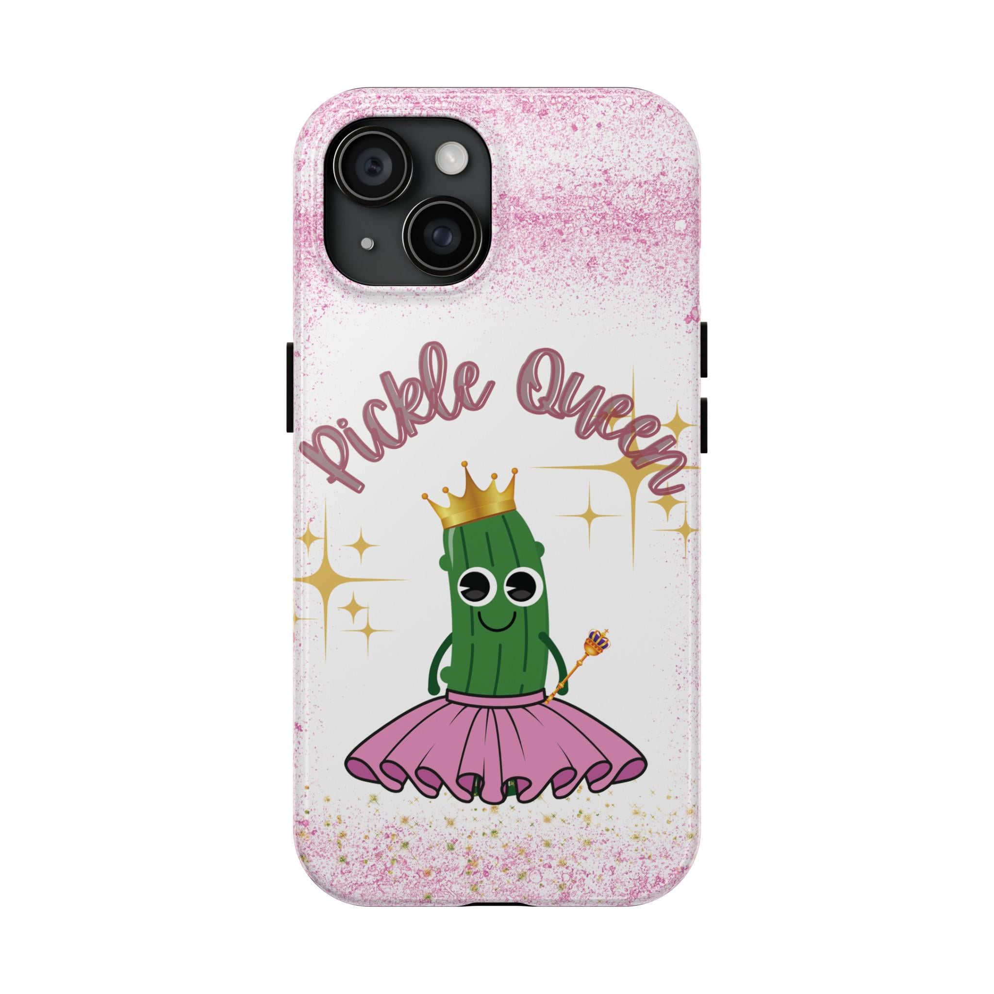 Pickle Queen Pink Gold Sparkle Tough Phone Case for iPhone 13/14/15 ...