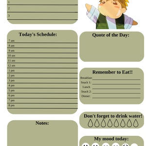 Undated Printable Daily Planner Pages - Etsy