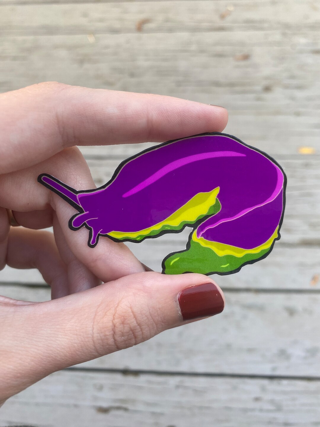 Slimy Goo Slug Sticker Water Resistant Vinyl Creepy - Etsy