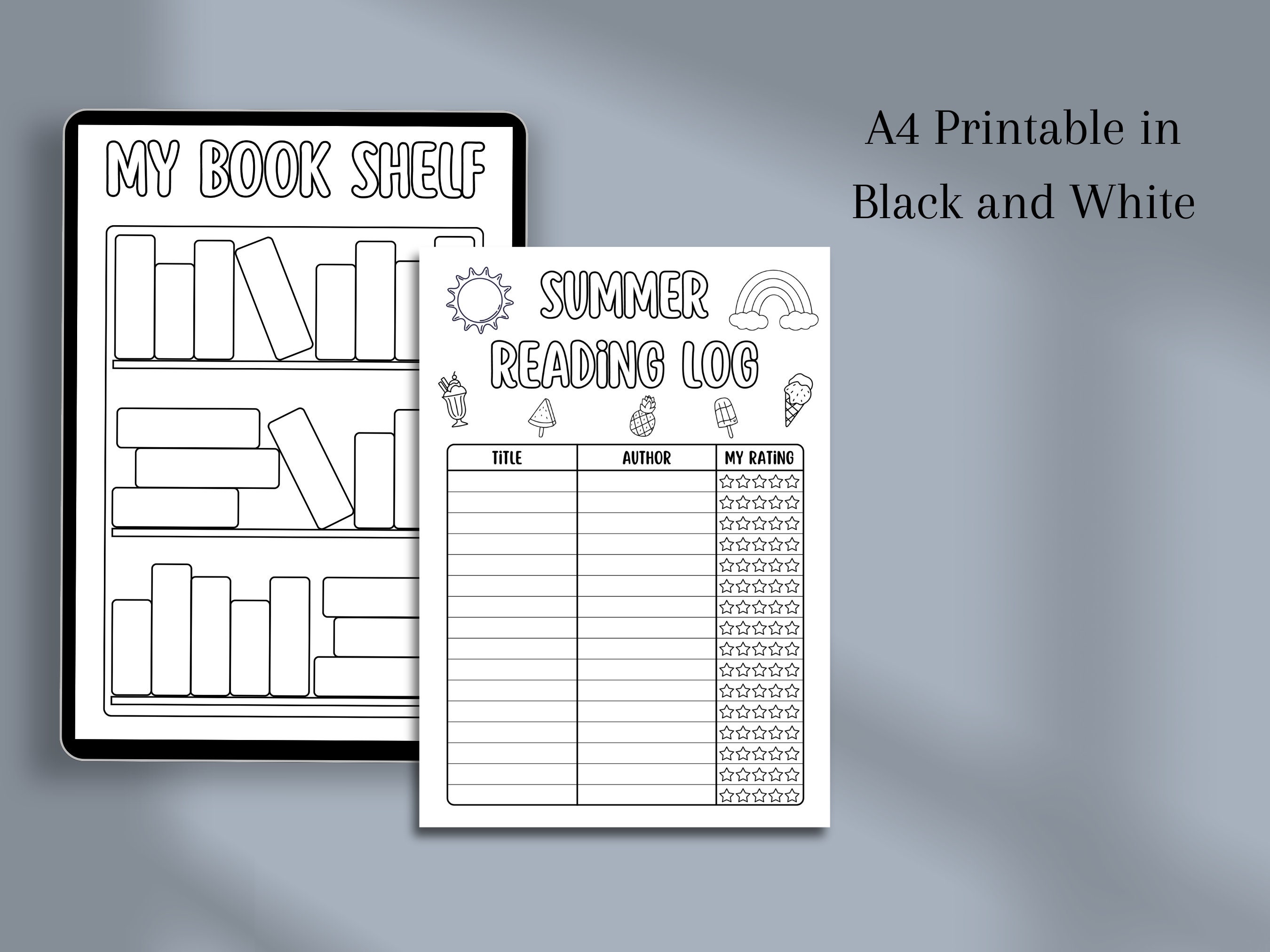 Rainbow Reading Log, Book Tracker for Kids, Reading Challenge, Reading ...