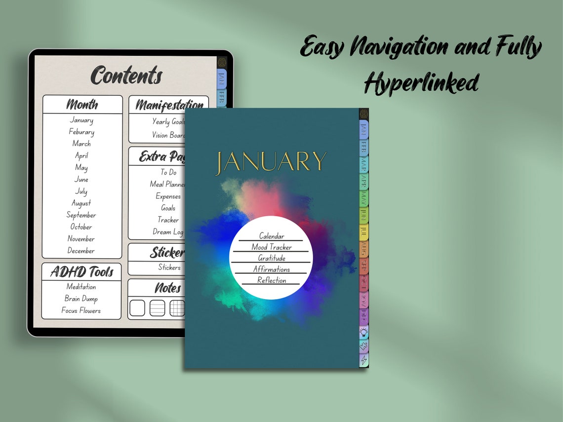 ADHD Digital Planner, ADHD Planner, 2023 Digital Planner, Adult ADHD ...