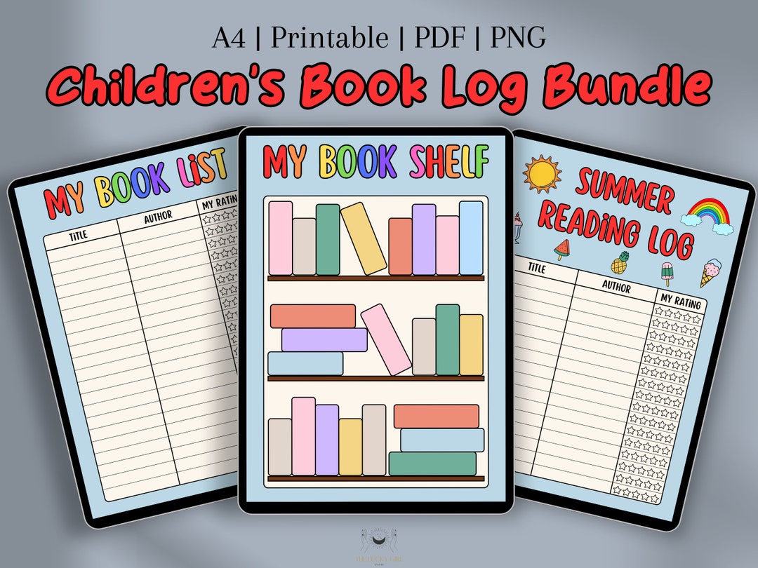 Rainbow Reading Log, Book Tracker for Kids, Reading Challenge, Reading ...