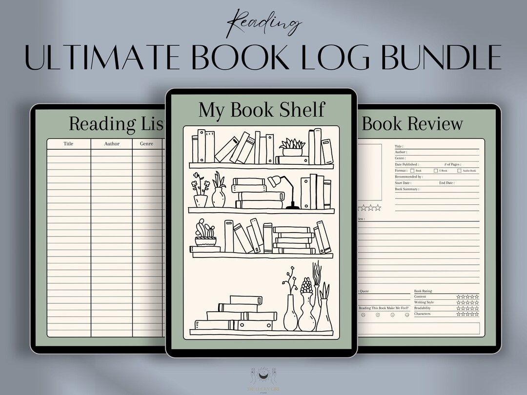 Digital Reading Log, Book Review & Library Tracker for Goodnotes ...
