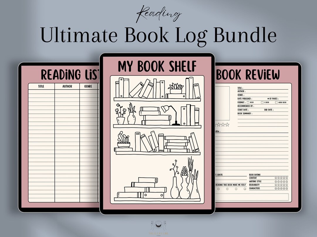 Digital Reading Log, Book Review & Library Tracker for Goodnotes ...