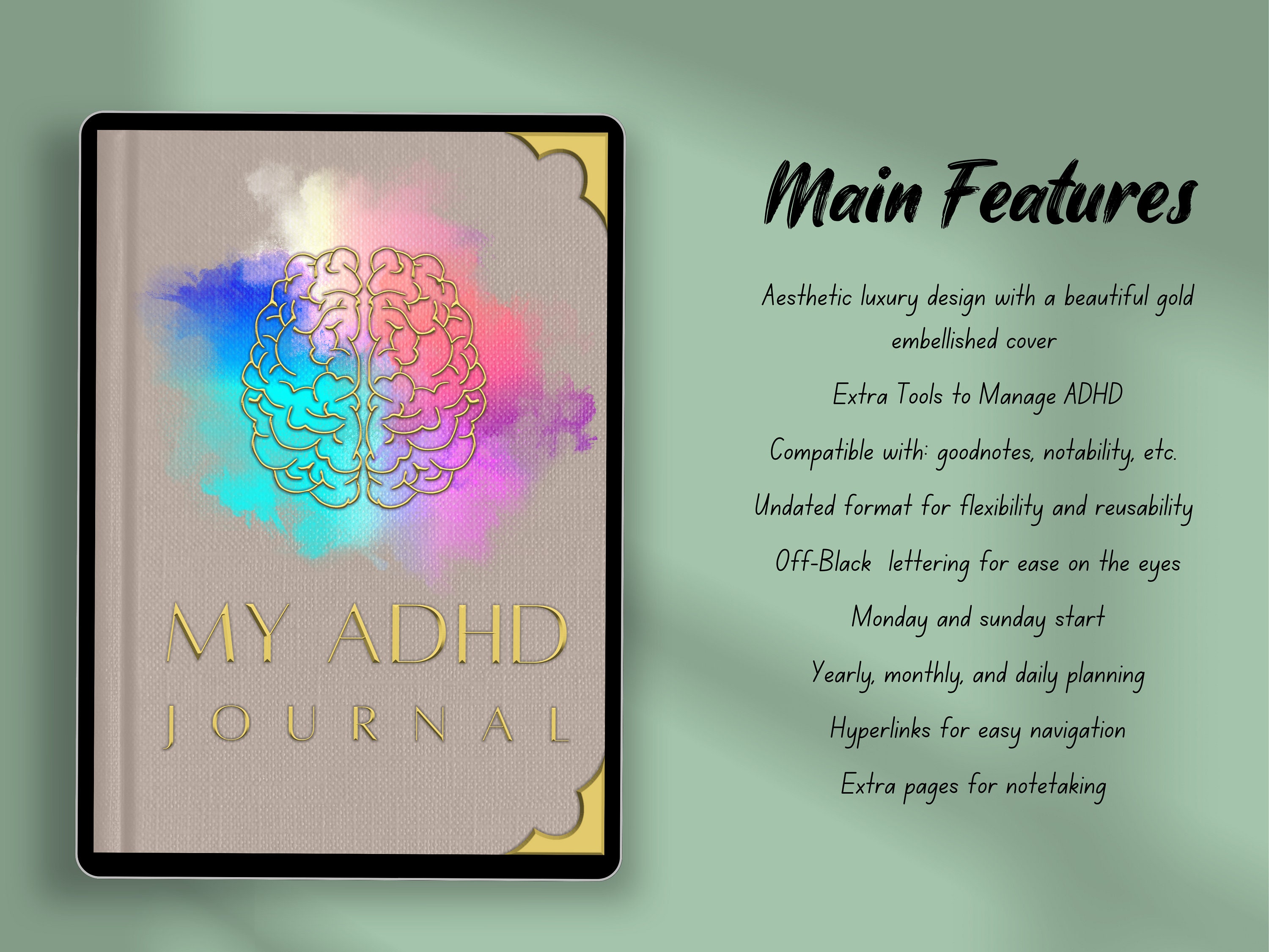 ADHD Digital Planner, ADHD Planner, 2023 Digital Planner, Adult ADHD ...