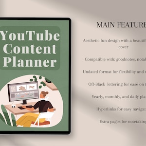Youtube Content Strategy Planner | Social Media Planner Printable ...