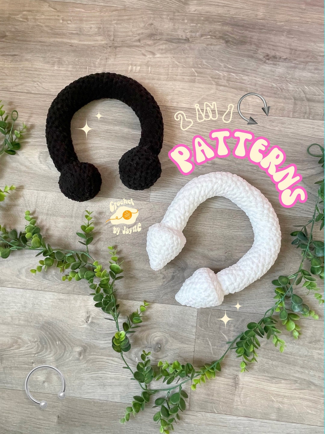 Horseshoe Ring Piercing Crochet PATTERN (2 in 1) - Etsy