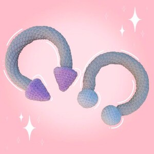 4 IN 1 BUNDLE PATTERN, Ring Piercings Crochet Patterns, 2 Captive Bead ...