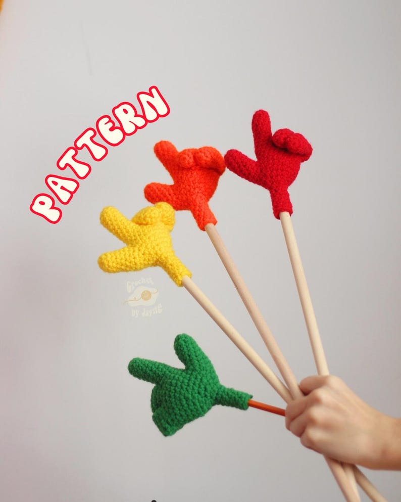 CROCHET PATTERN Pointer Finger, Custom Hand Gesture. - Etsy