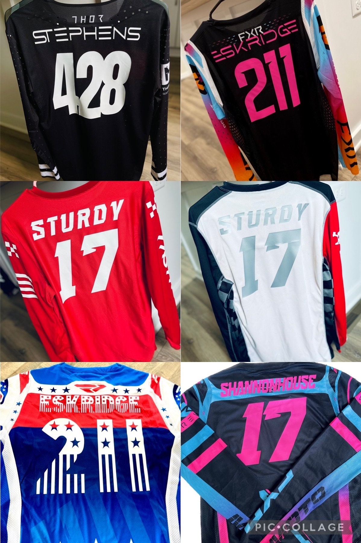 Iron on Custom Motocross Jersey Name and Number, Motocross Jersey Name ...