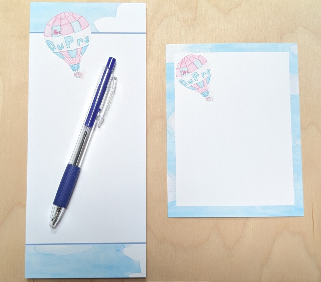 Hot Air Balloon Notecards and Notepad | 20 4.2 X 5.5 Notecard Set | 1 ...