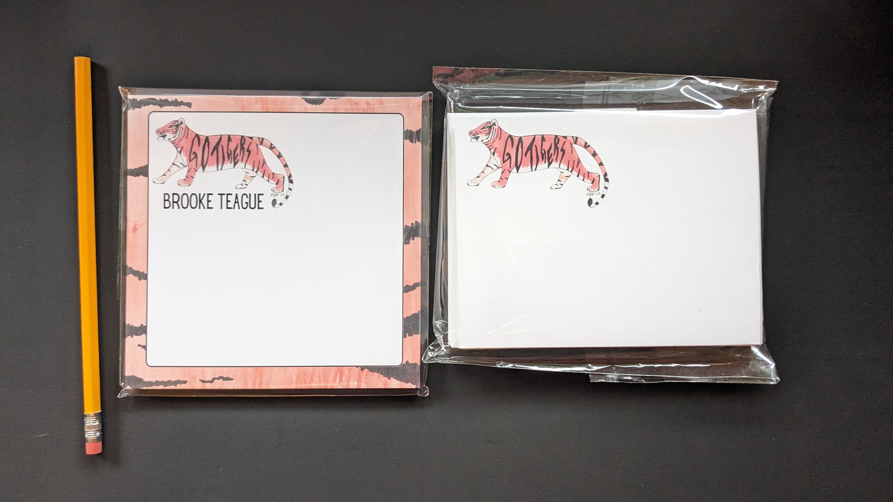 Personalized Go Tigers Notepads Notepad Set 2 5.5 X 5.5 - Etsy