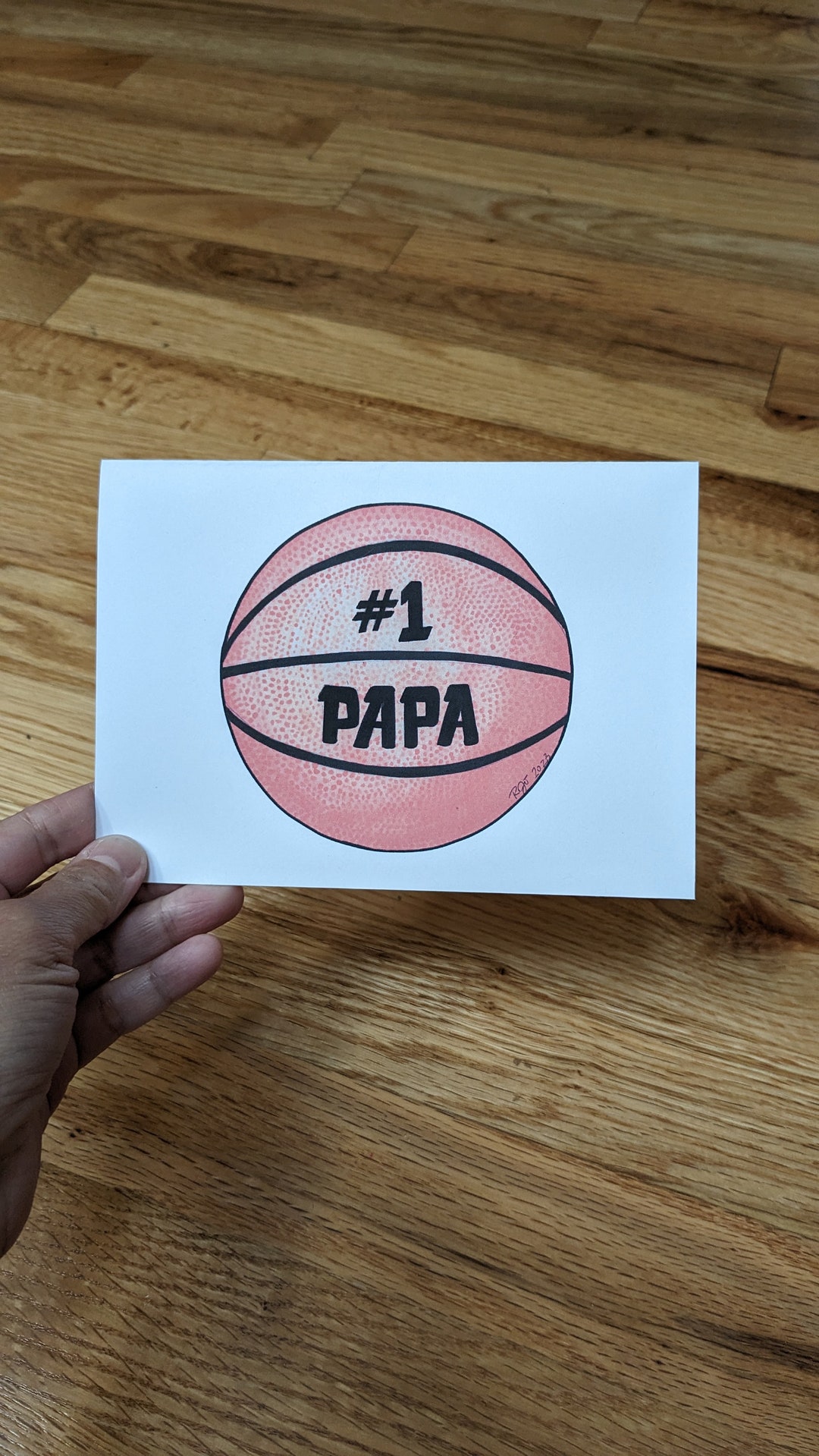 Printable Father's Day Basketball Card | 5x7 Greeting Card| Digital ...
