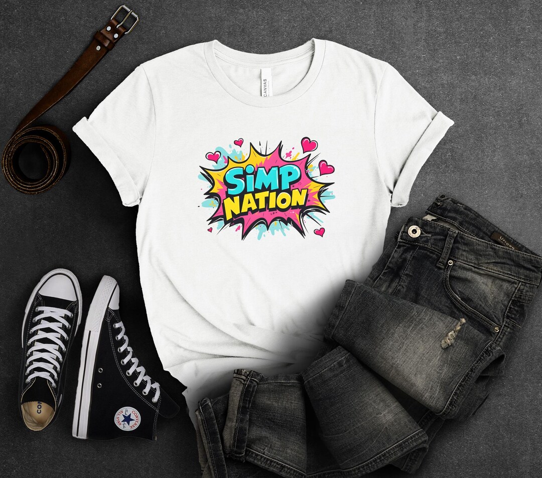 Simp Nation Vibrant Graffiti & Pop Art T-shirt - Etsy