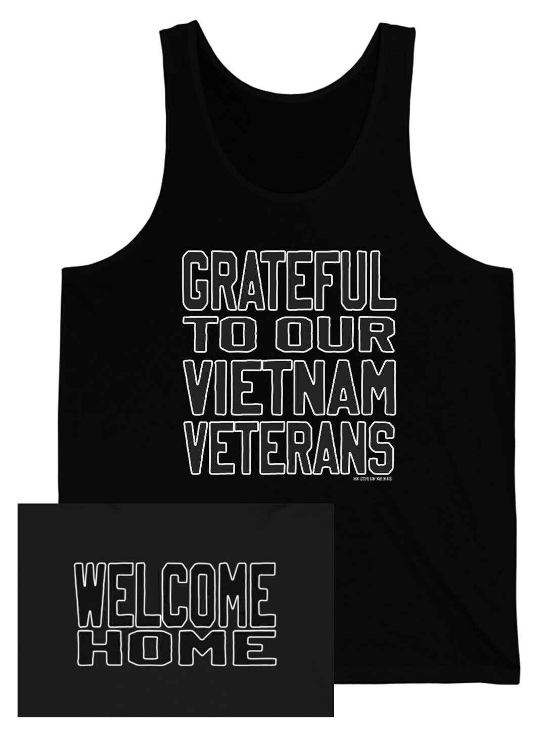 Vietnam Veterans Grateful Tank Top 3480 (front/back) - Cool Shirts and ...
