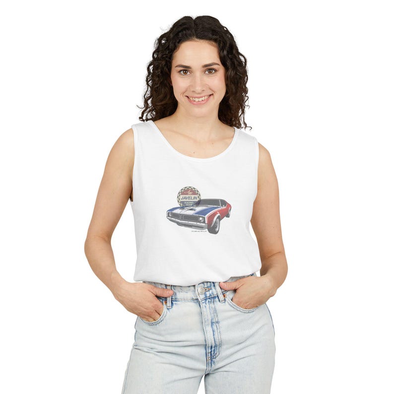 AMC Javelin Muscle Car Tank Top Garment Dyed Cool Shirts and Tops Co - Etsy