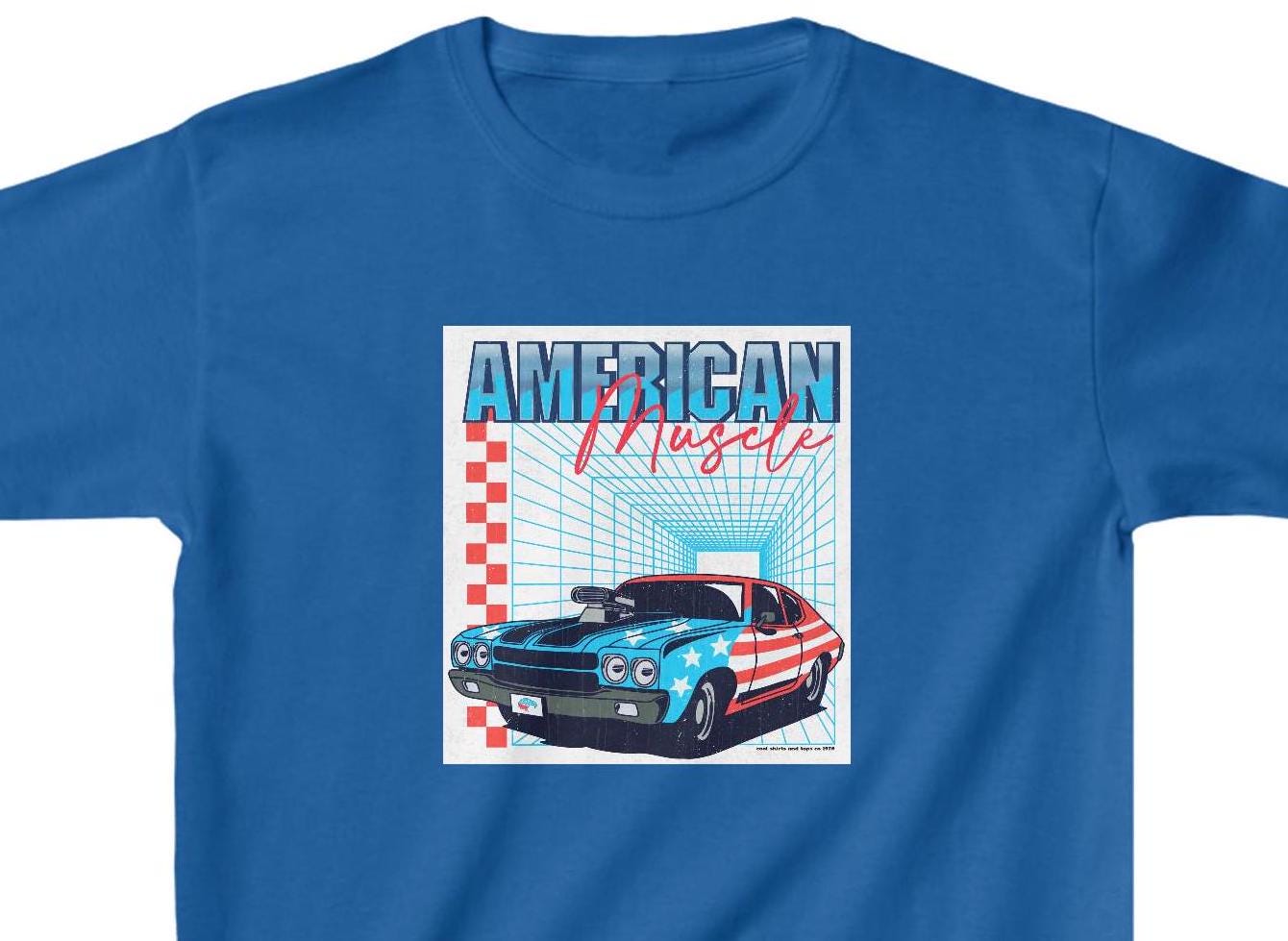 Kids American Muscle Car Shirt Vintage 1976 Cotton - Cool Shirts and ...