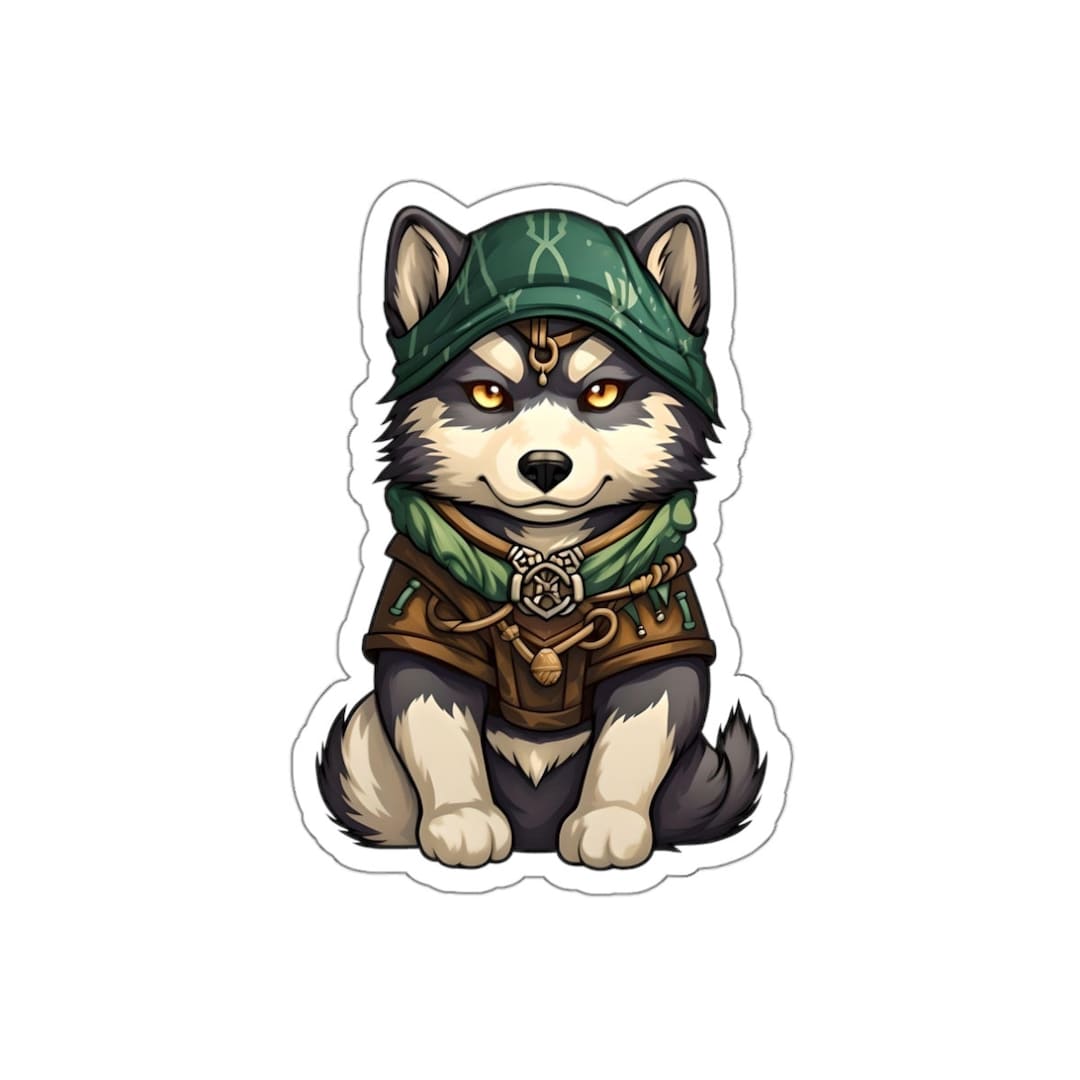 Dungeons & Dogs: Husky Ranger Die-cut Matte Vinyl Sticker - Etsy