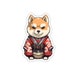 Dungeons & Dogs: Shiba Inu Samurai Die-cut Matte Vinyl Sticker Wizard ...