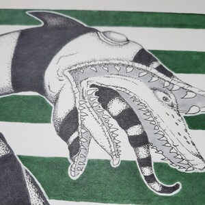 Original Beetlejuice Sandworm Illustration- Tim Burton Horror ...