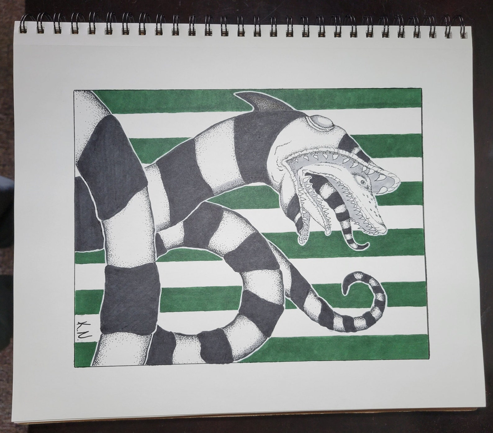 Original Beetlejuice Sandworm Illustration- Tim Burton Horror ...