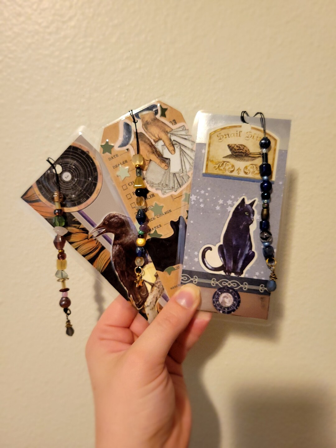 Magical Horror Collage Bookmarks- Handmade Witchy Familiar Spell ...