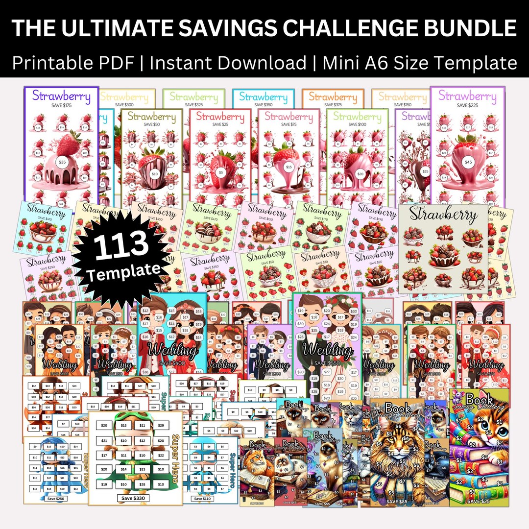 The Ultimate Savings Challenge Printable Budget Binder, Mega Saving ...
