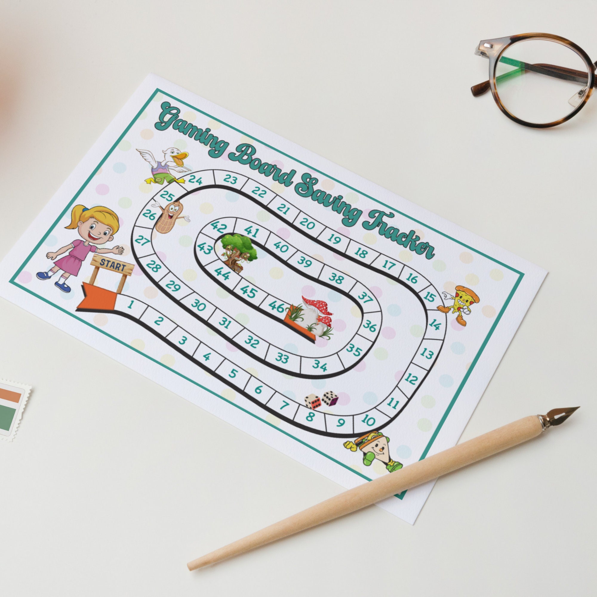 Savings Game Board Challenge Printable, A6 Mini Saving Challenges ...