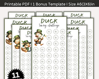 Duck Savings Challenge Printable, Mini A6 Duck Saving Challenges, Ducks ...