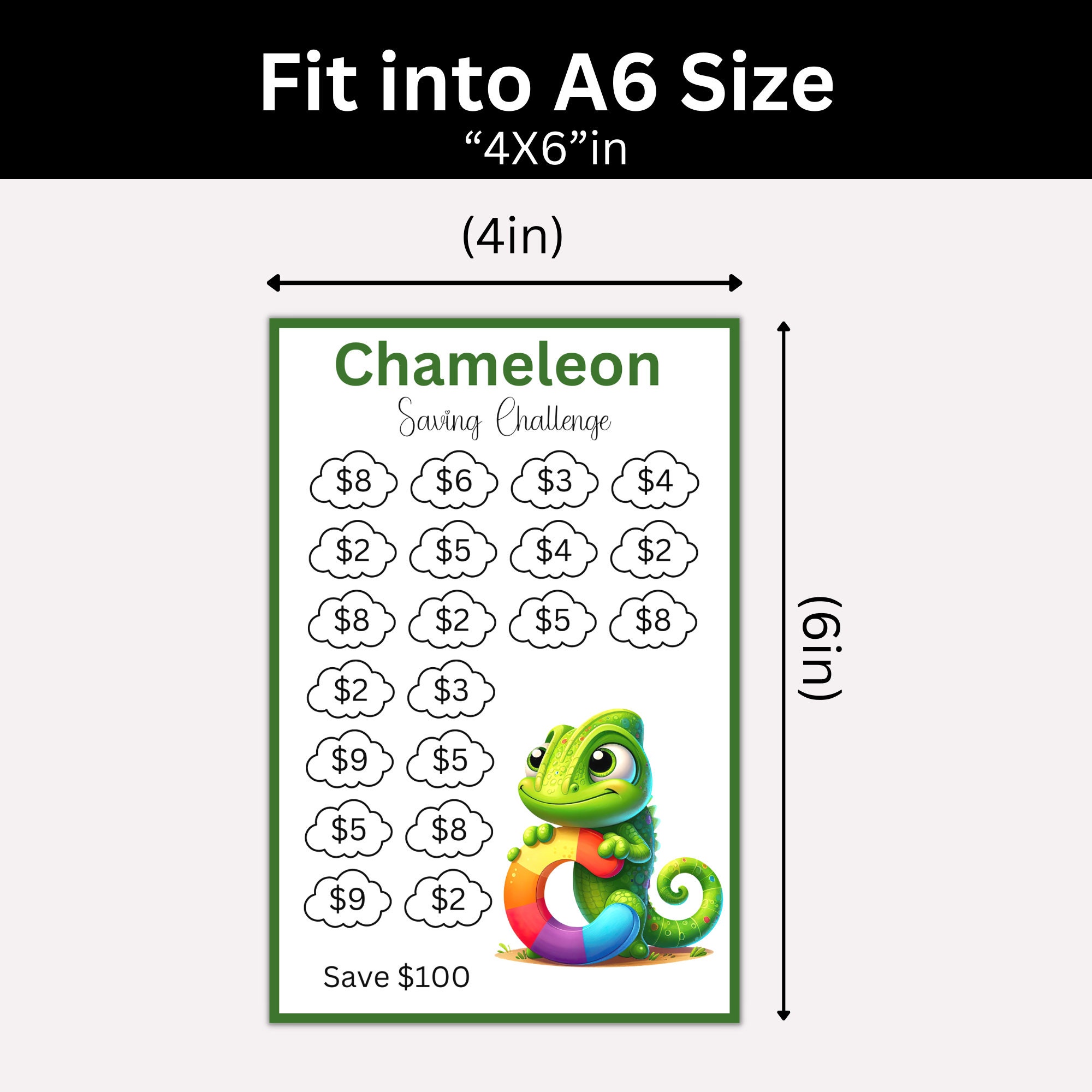 A6 Alphabet Low Income Savings Challenge Printable, Alphabets Saving ...