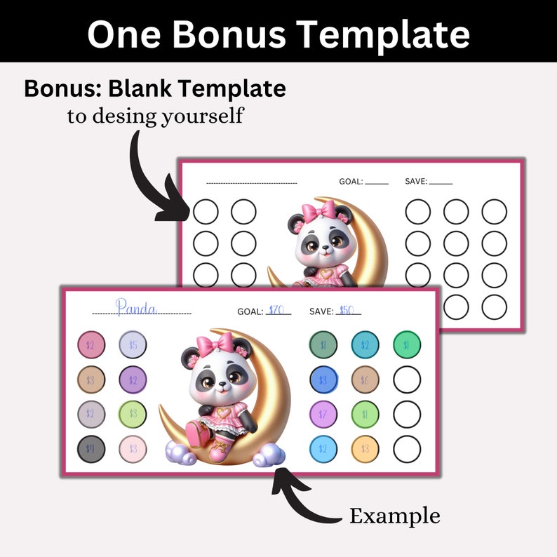 Mini Panda Savings Challenge Printable, Panda Saving Challenges Tracker ...