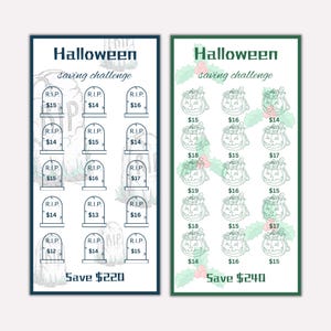 Mini Halloween Savings Challenge Printable, Low Income Spooky Saving ...