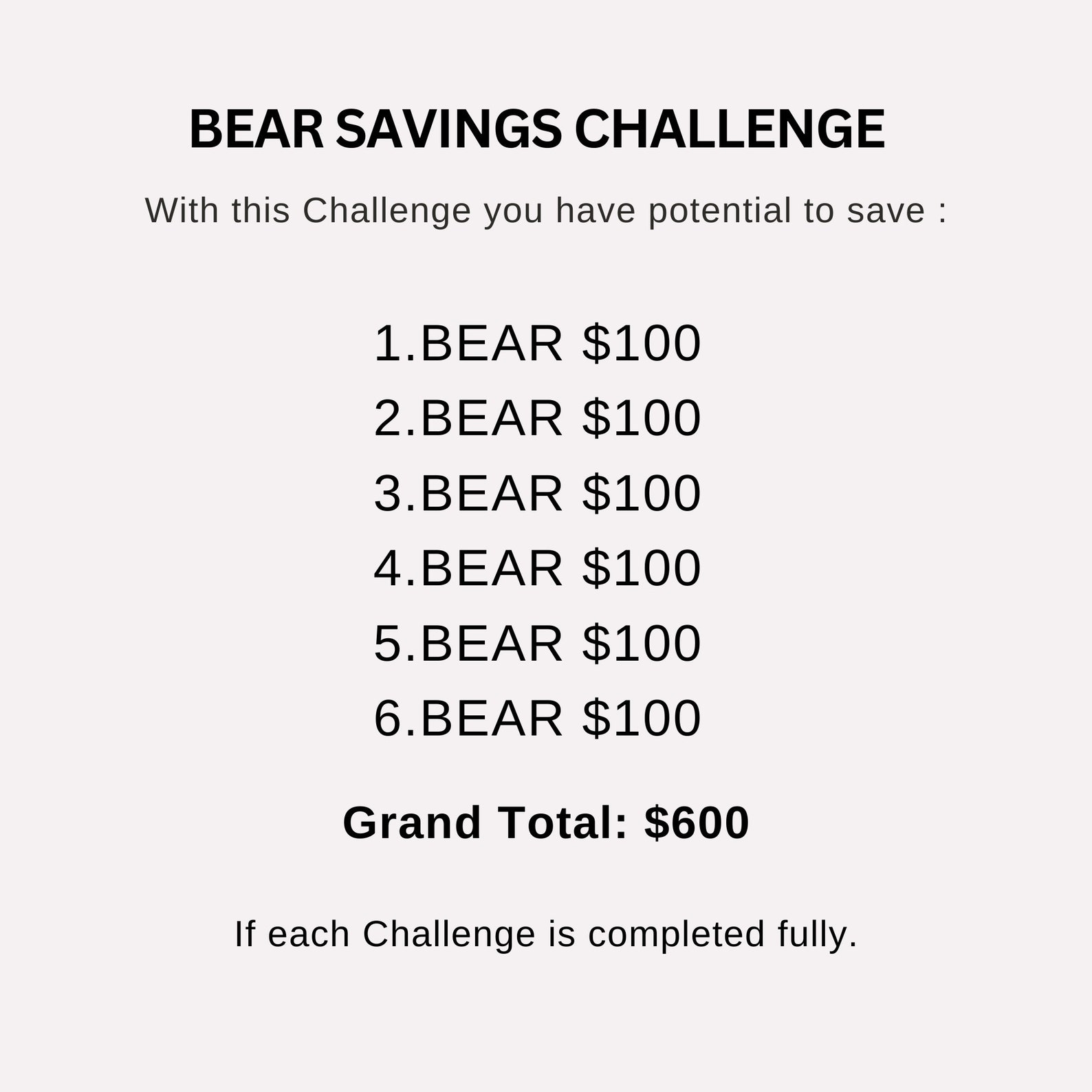 Teddy Bear Savings Challenge Printable, Mini Saving Challenges, A6 Cash ...