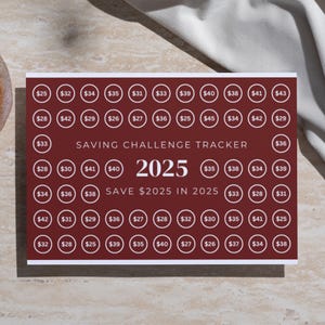 2025 Saving Challenge Printable, Save 2025 in 2025, 2025 Mini Money ...