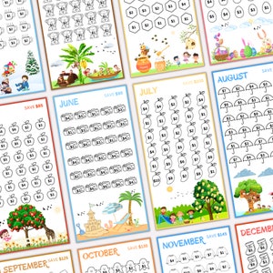 Monthly Savings Challenge, Saving Challenges Printable Budget Planner ...