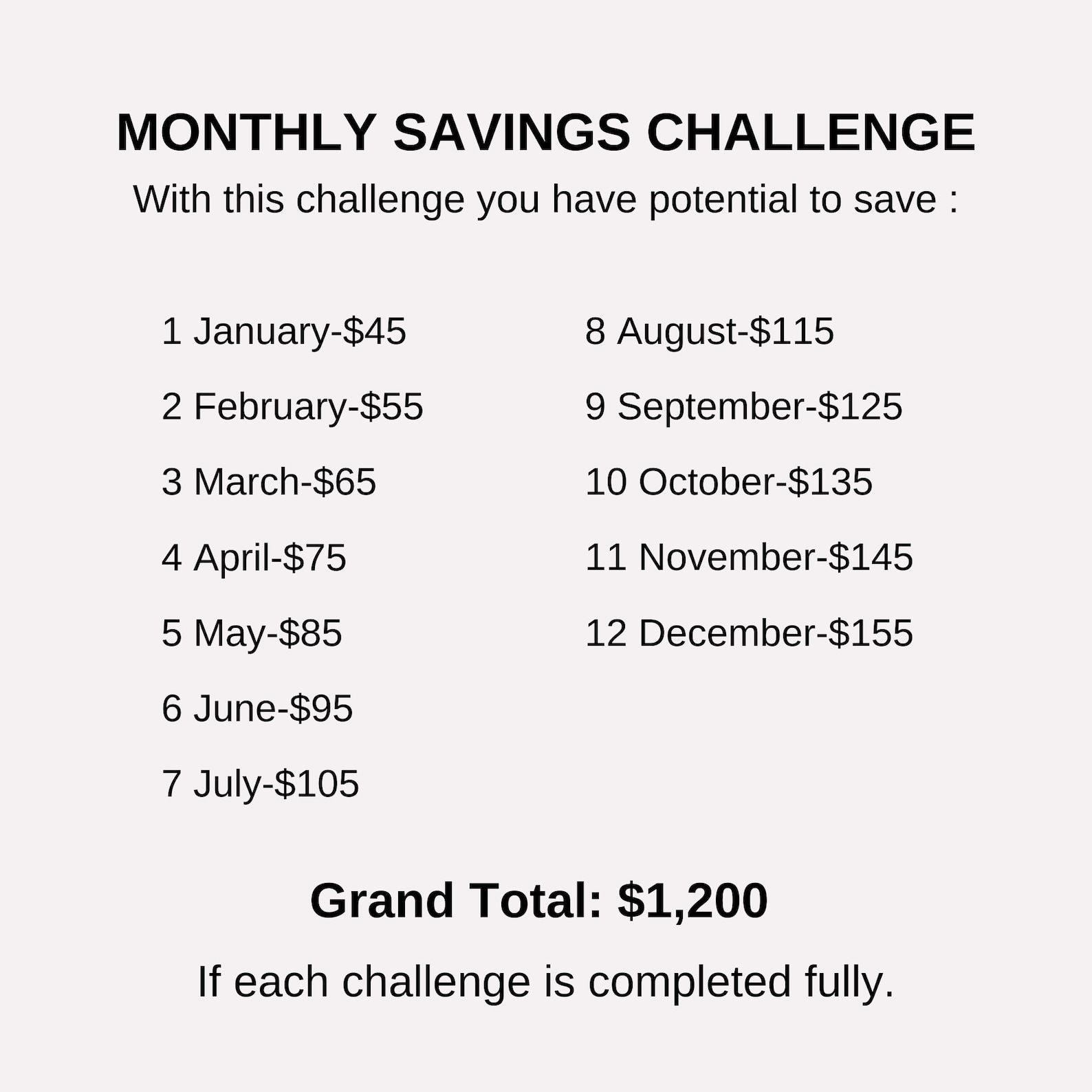 Monthly Savings Challenge, Saving Challenges Printable Budget Planner ...