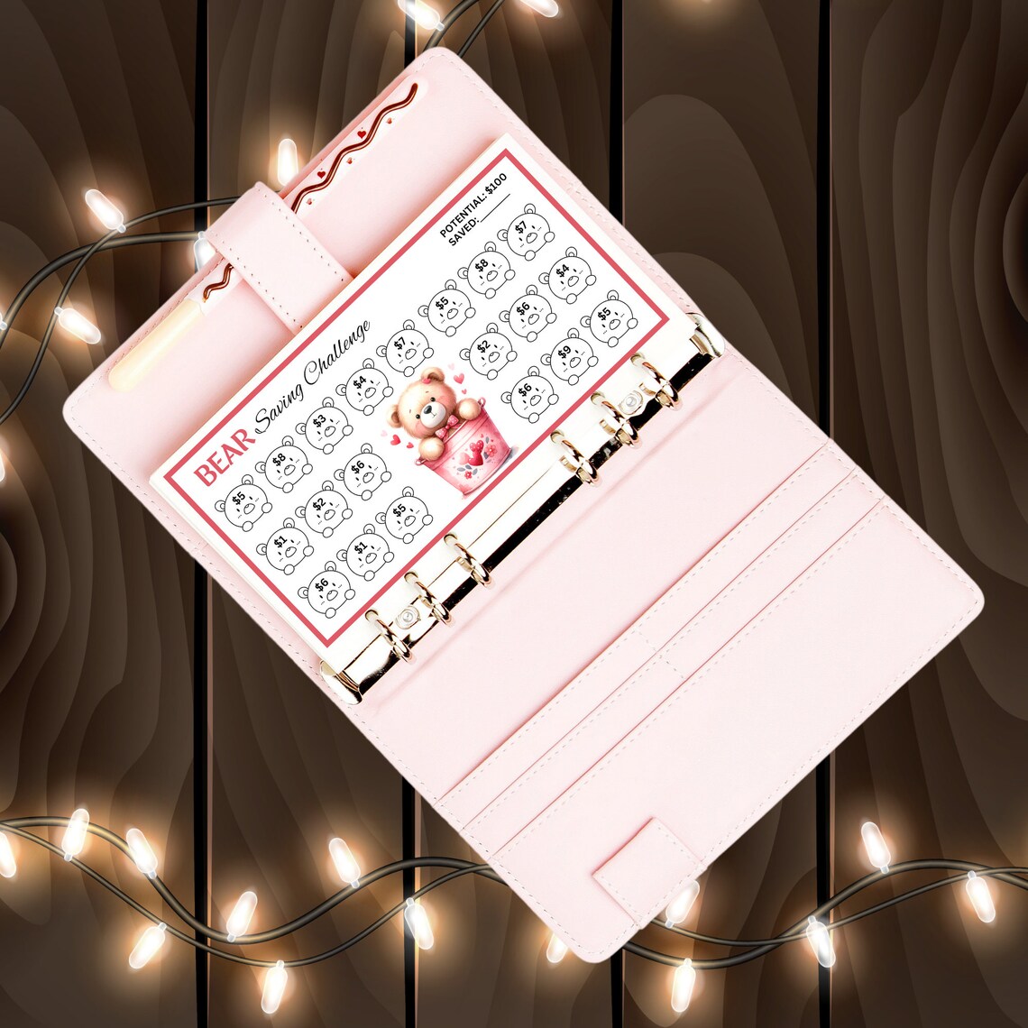 Teddy Bear Savings Challenge Printable, Mini Saving Challenges, A6 Cash ...